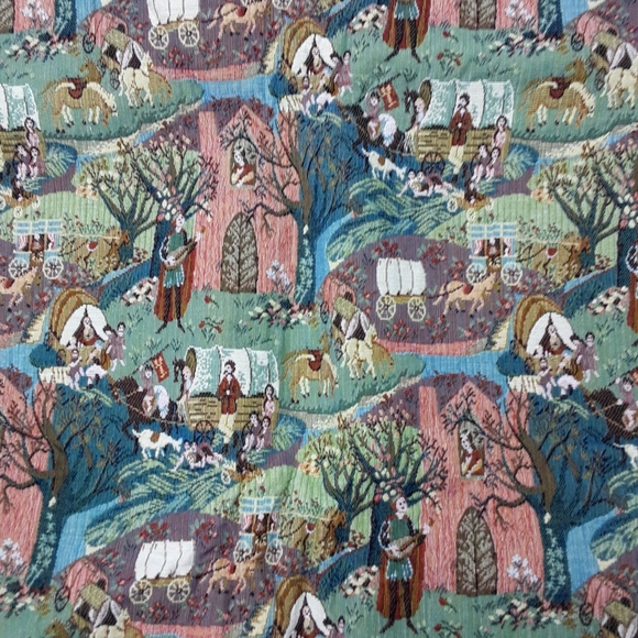 Other | Tapestry Upholstery Fabric Depicting Mideval Times 3 Yards ...
